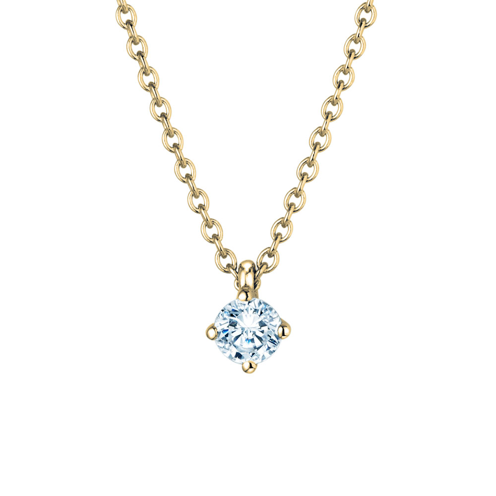 Anhänger Modern in 14K Gelbgold mit Diamant 0,15ct G/SI