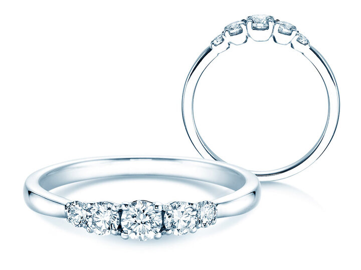 Verlobungsringe aus Platin 950/- mit Diamant als Verlobungsring