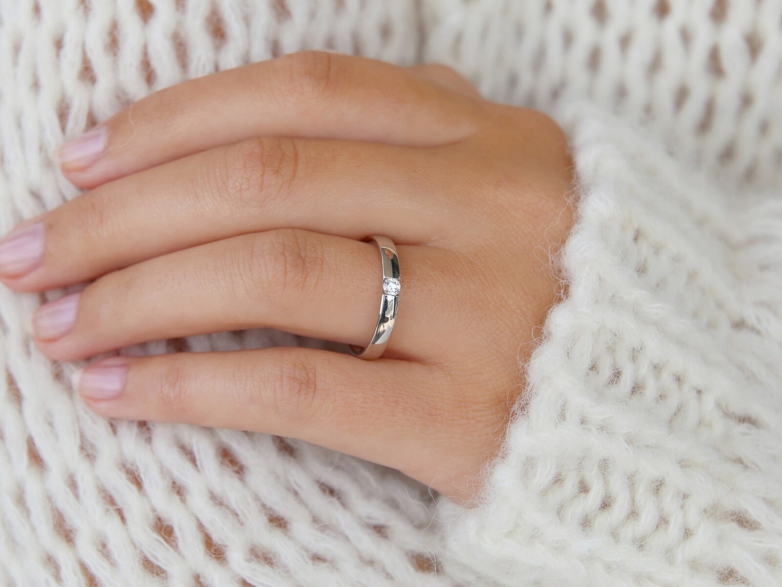 Spannring Destiny mit Diamant zur Verlobung kaufen